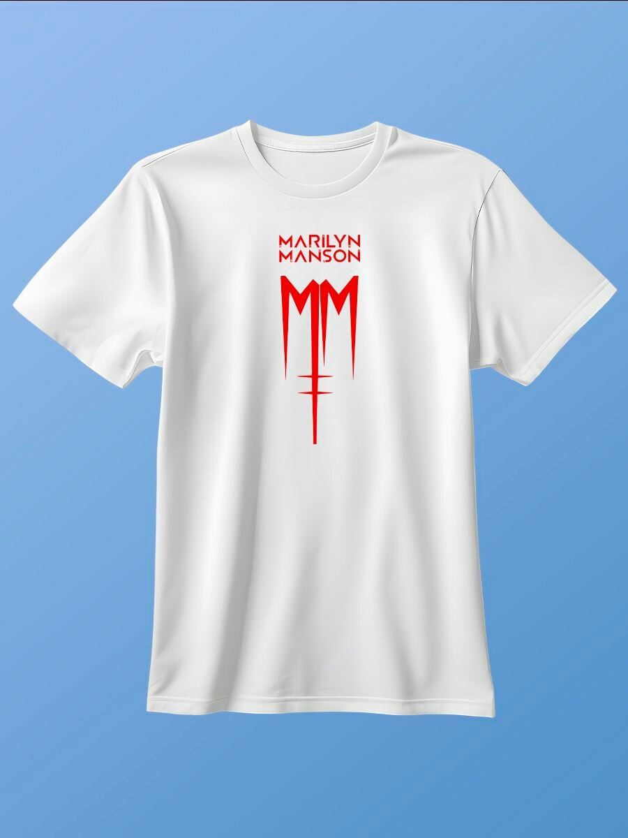 Футболка с надписью marilyn manson
