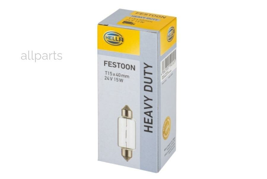 BEHR-HELLA 8GM 002 091-261 Лампа 24V R10W 15W SV8,5-8 HELLA 1 шт. картон 8GM 002 091-261