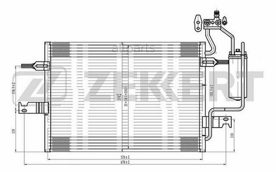ZEKKERT MK-3092 Радиатор кондиционера Opel Meriva A 03-