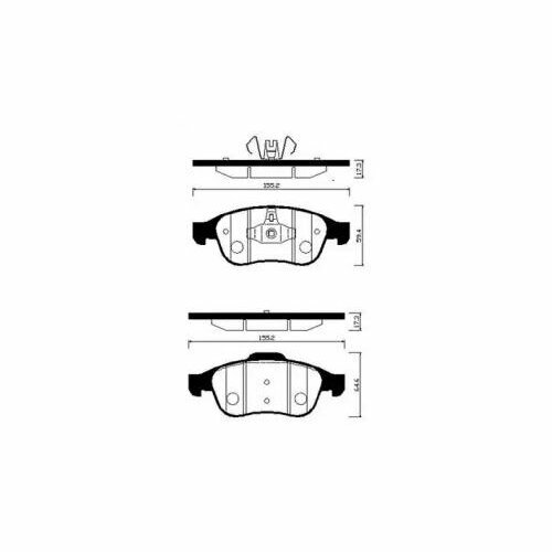 Колодки тормозные передние дисковые комплект Renault Dacia, HSB HP3009 (1 шт.)
