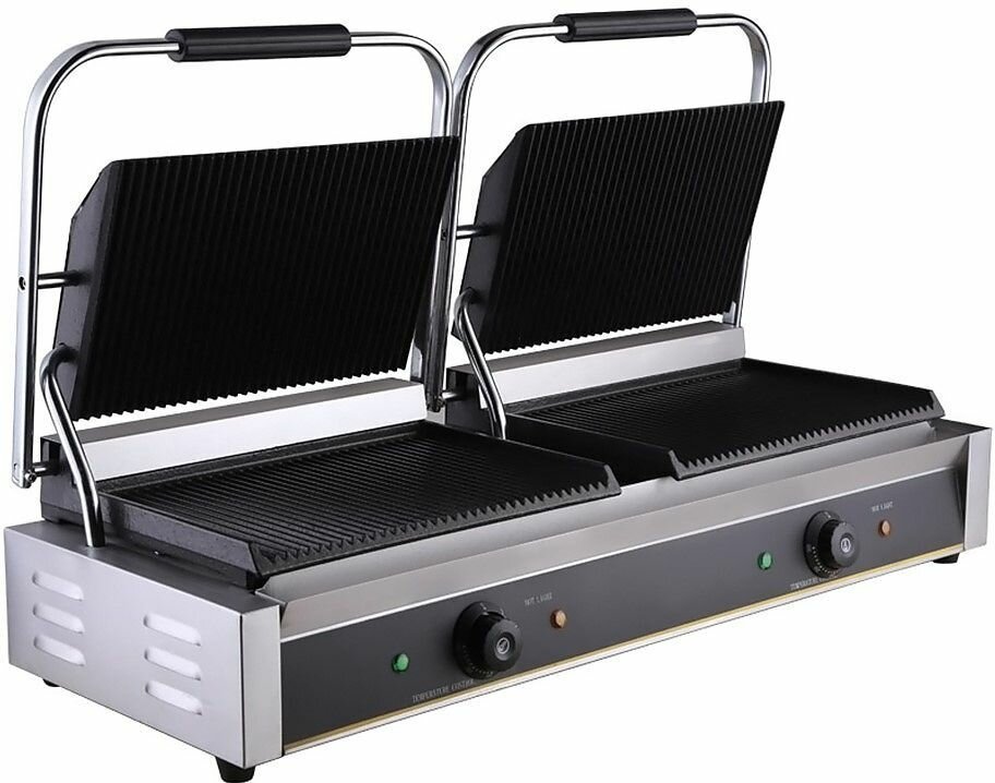 Гриль контактный VIATTO GH-813EH , серый металлик, антипригарное покрытие