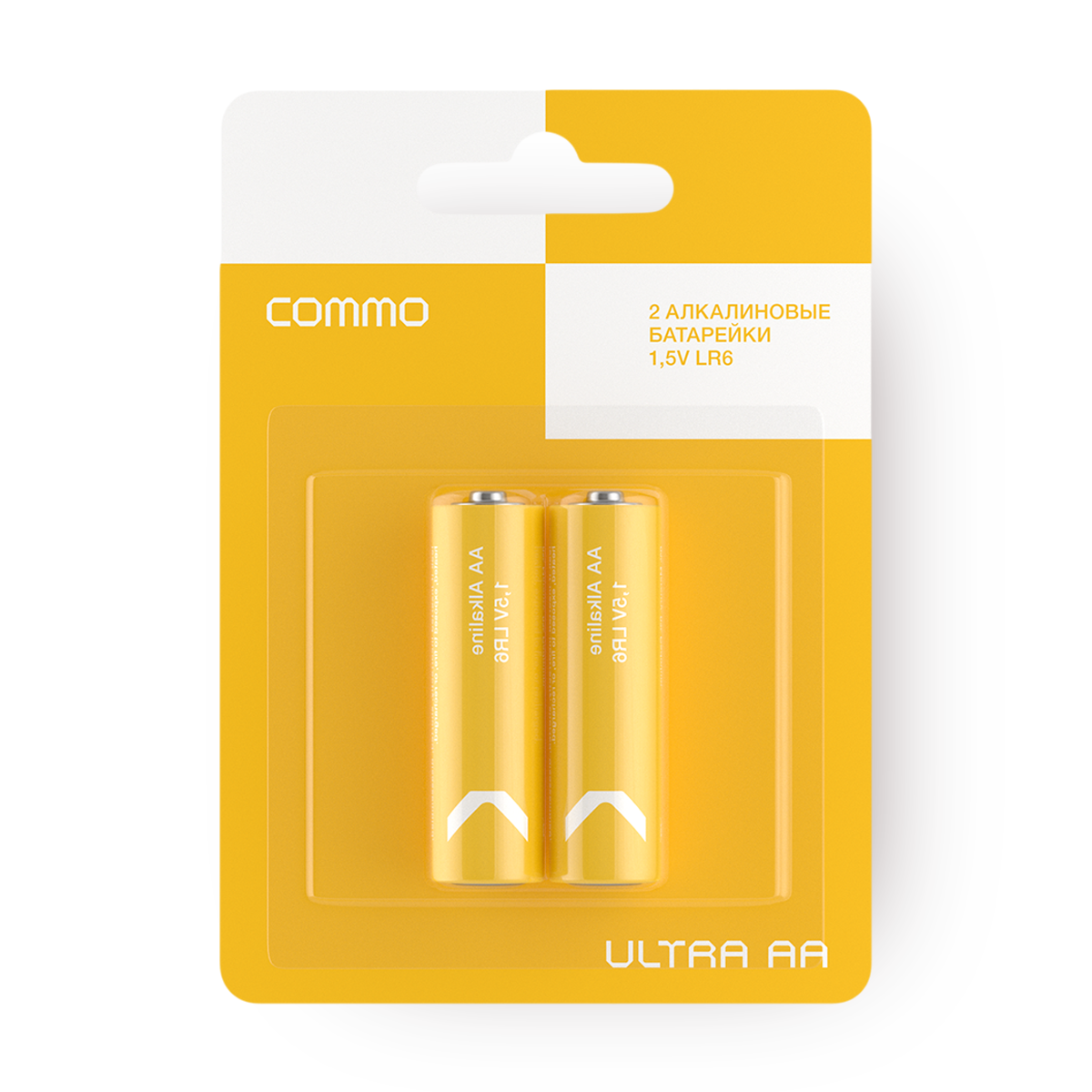 Батарейки Commo Ultra, алкалиновые (щелочные), AA, LR6, 2 шт