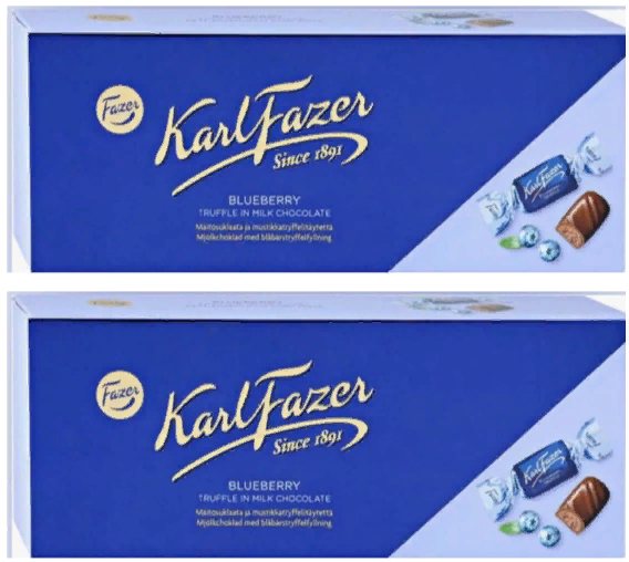 Karl Fazer Конфеты Черничный трюфель в молочном шоколаде, 2шт по 250г (Финляндия)