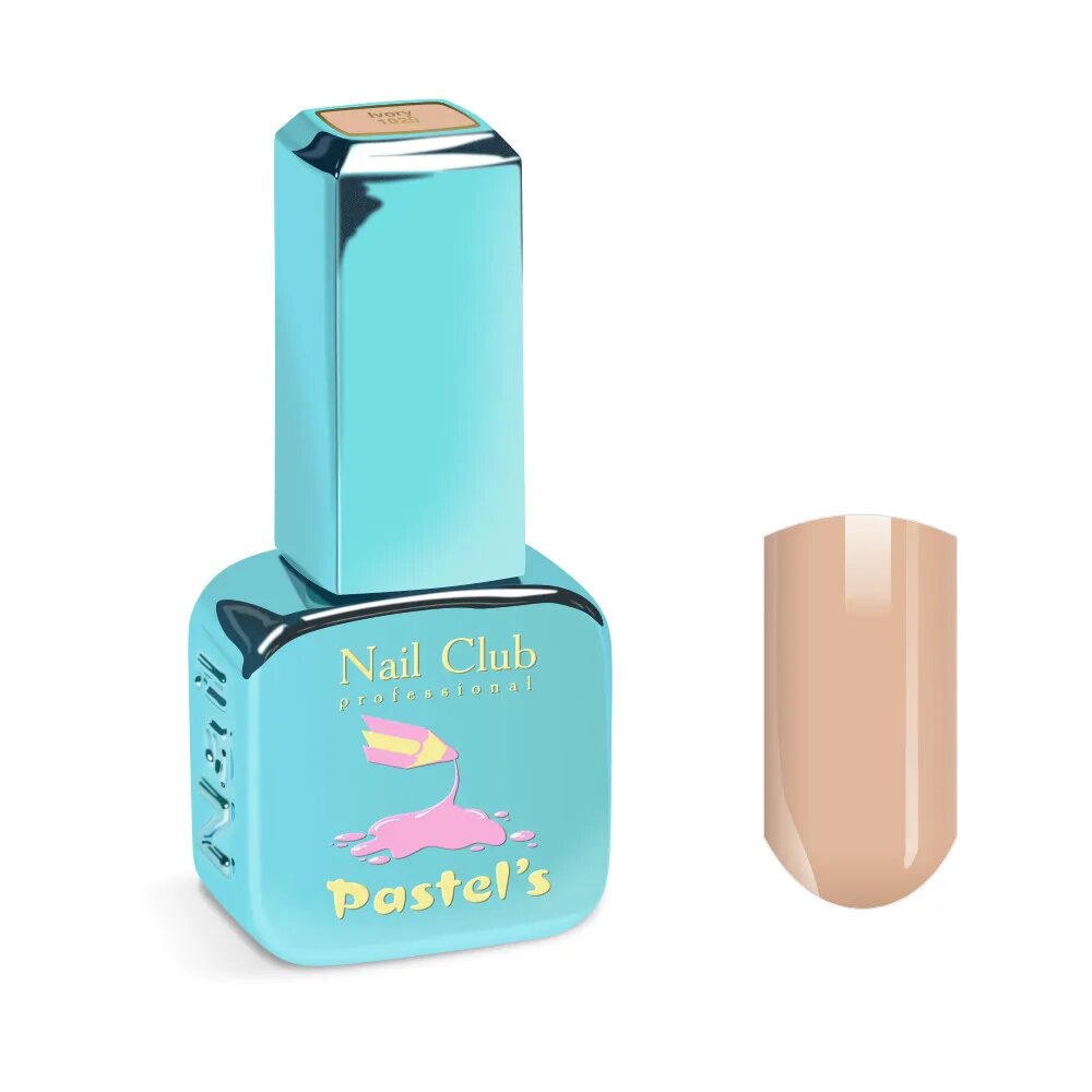 Nail Club professional Эмалевый гель-лак для ногтей с липким слоем PASTEL'S 1020 Ivory 13 мл