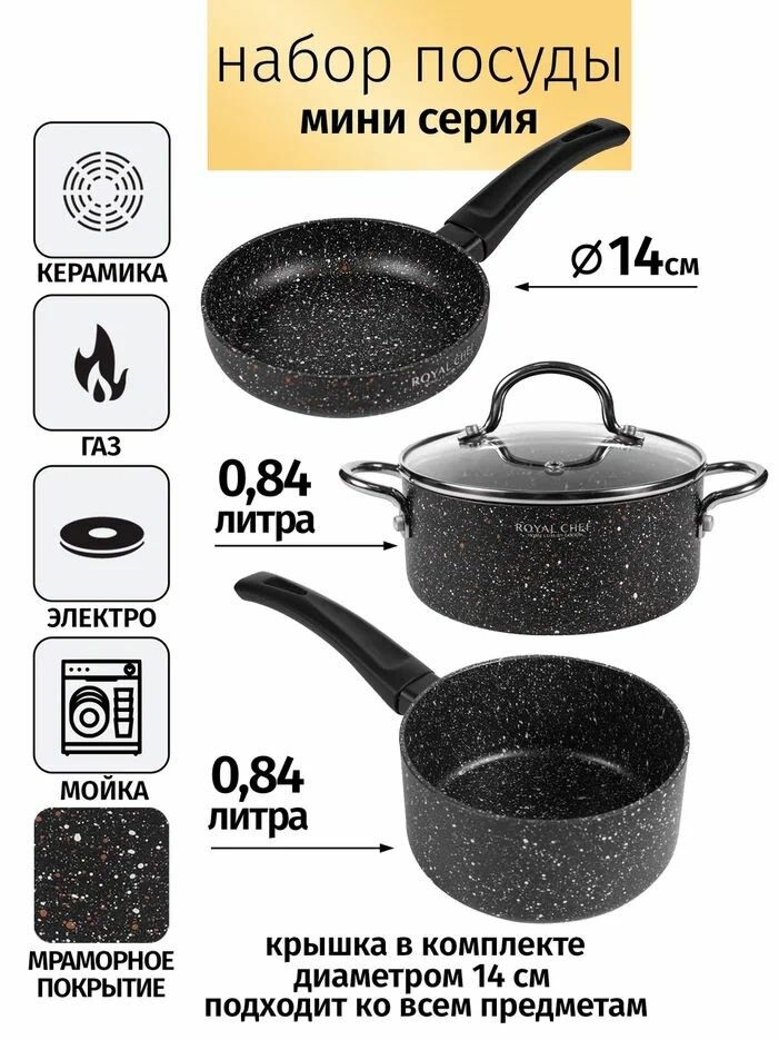 Royalty Line Набор посуды для приготовления, 4 предм.