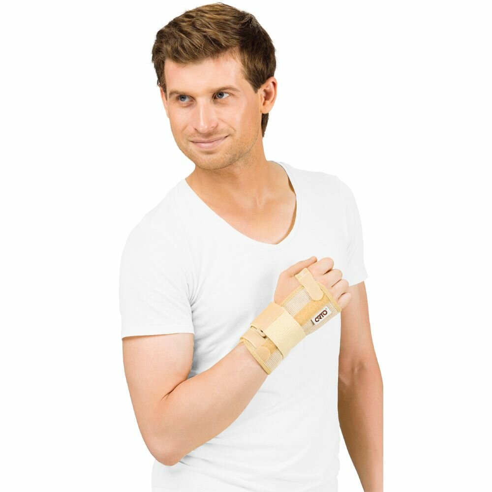 Бандаж ортопедический на лучезапястный сустав SWL 602, левый, бежевый, размер S
