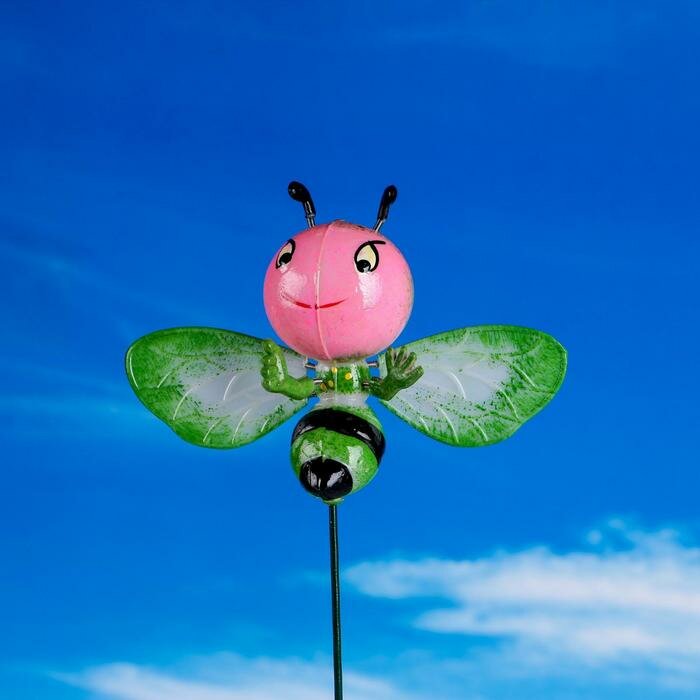 Штекер садовый «Пчёлка Жужа», 14×10 см, h=40 см, микс, Greengo