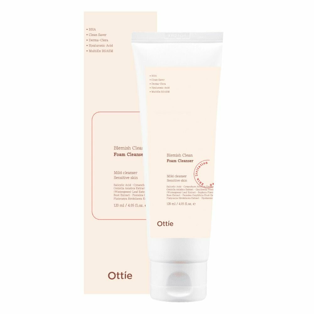 OTTIE Очищающая пенка для проблемной кожи лица Blemish Clean Foam Cleanser