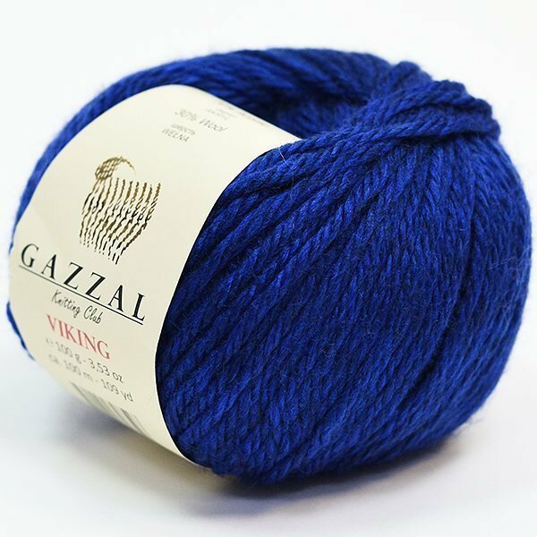 Пряжа Gazzal VIKING 4017 василек (4 мотка)
