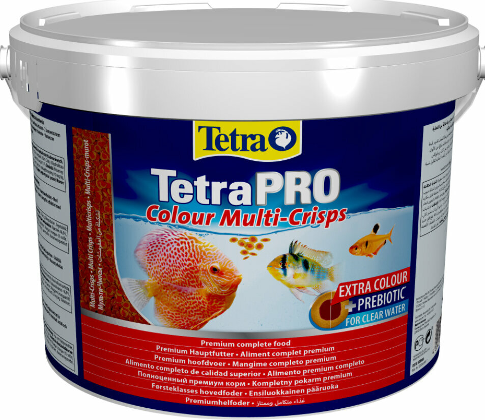 Корм Tetra Pro Colour Multi-Crisps, чипсы, для всех видов рыб, 10 л
