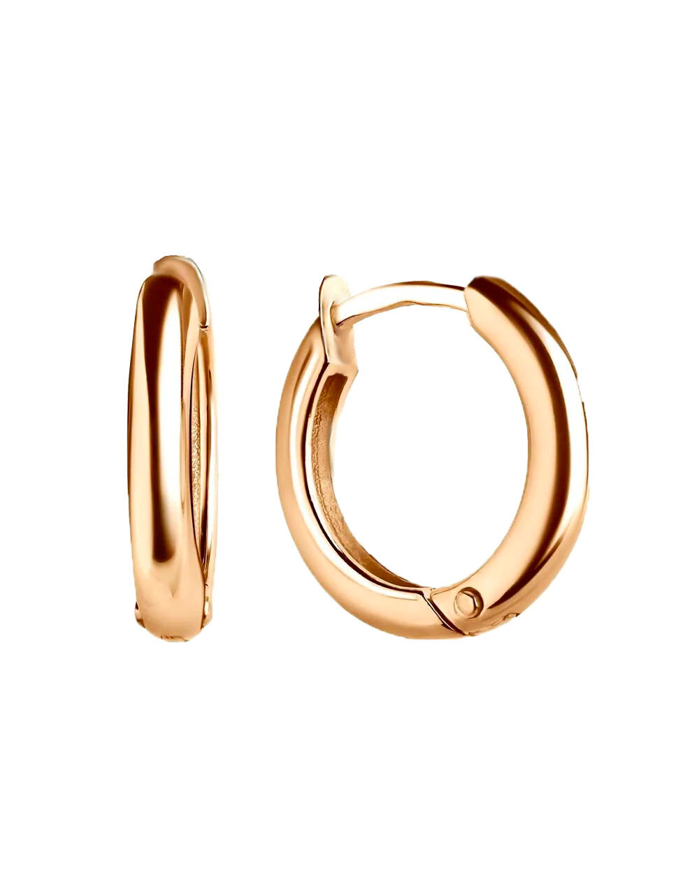 Серьги конго, серебро, 925 проба, золочение