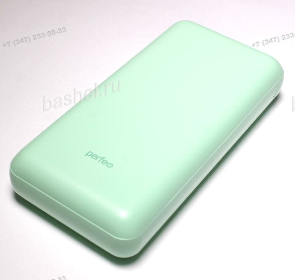 Внешний аккумулятор 20000mAh Perfeo COLOR VIBE Powerbank, Micro usb /In Micro usb /Out USB 1 А, 2.1A цвет мята