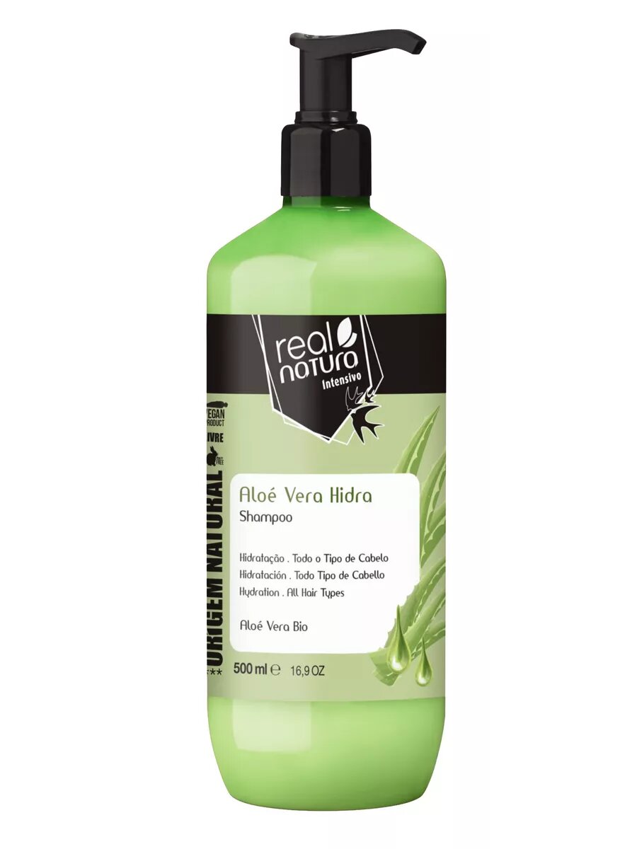 Real Natura Шампунь Алоэ Вера Shampoo Aloe Vera Hidra 500 мл