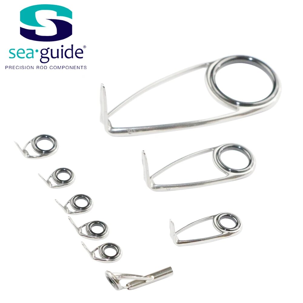 Набор направляющих для спиннинга SeaGuide, Tip Size 5-1.6mm, 9 шт.