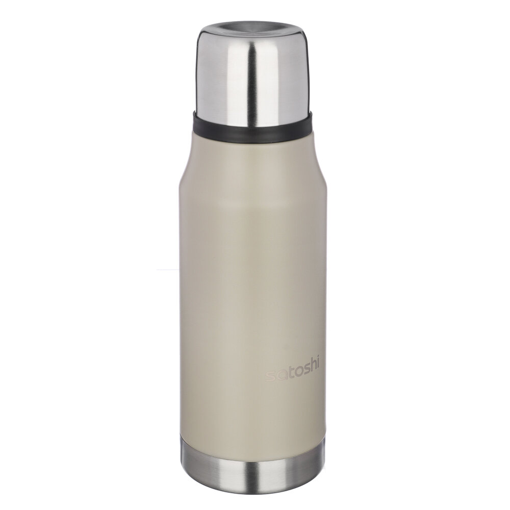 Термос Satoshi Kitchenware "Монблан", нержавеющая сталь, 0,75 л, бежевый