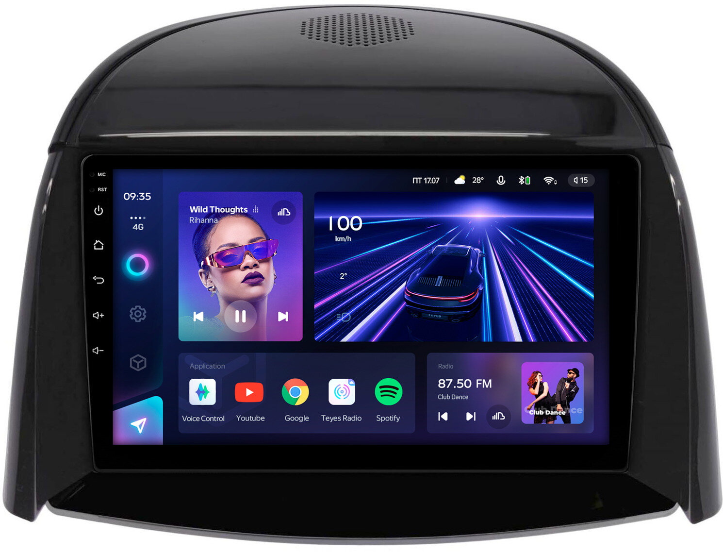 Штатная магнитола Renault Koleos 2008-2016 Teyes CC3 2K 4/32 9.5" RM-9-1306 Android 10 (4G-SIM, DSP, QLed)