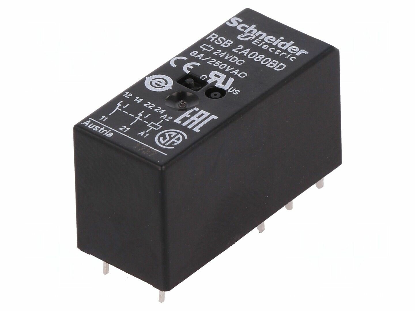 Реле Schneider Electric Zelio RSB2A080BD 2CO 24В DC