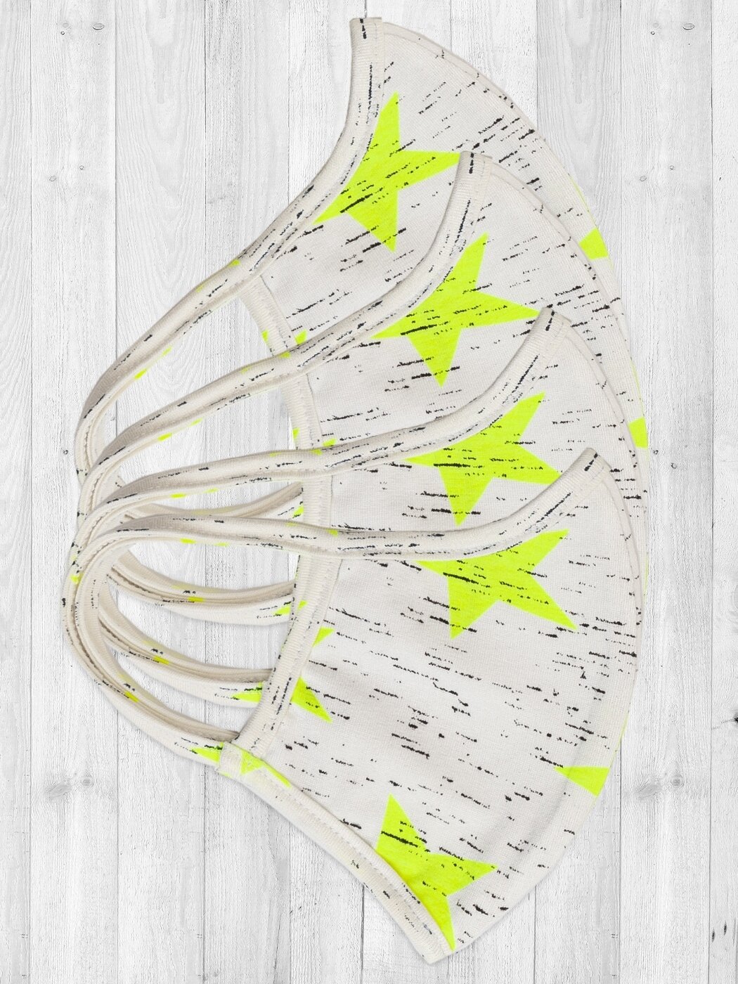 Тканевая маска для лица защитная "Неоновые звезды"