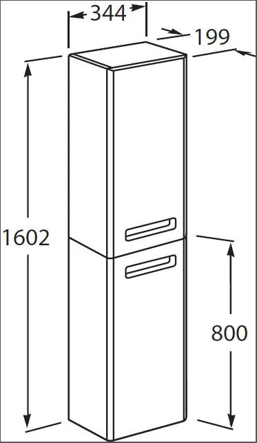 Шкаф-пенал Roca The Gap 34 белый матовый L