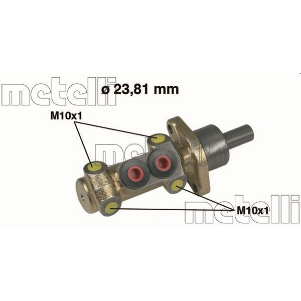 Цилиндр тормозной главный для автомобиля Volkswagen Seat Ford, METELLI 05-0398 (1 шт.)