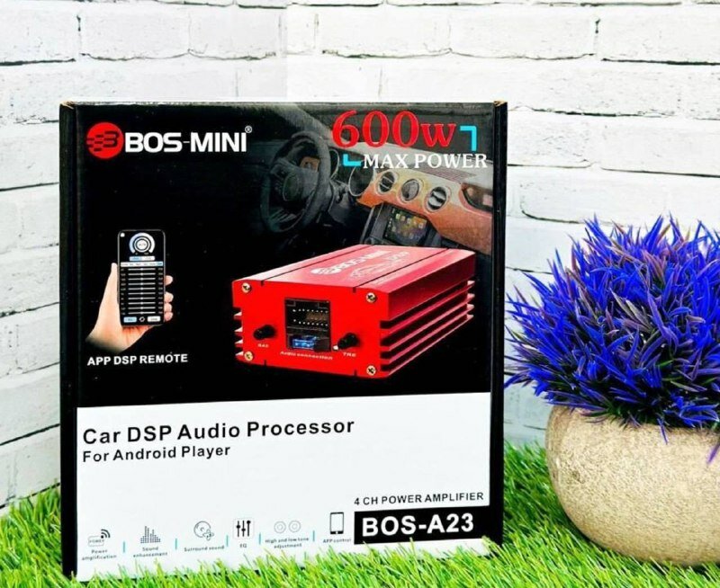 Усилитель автомобильный для Android магнитолы DSP четырехканальный 600W