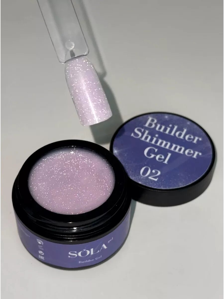 Моделирующий гель Builder Shimmer Gel 02 SOLAlove, 15мл