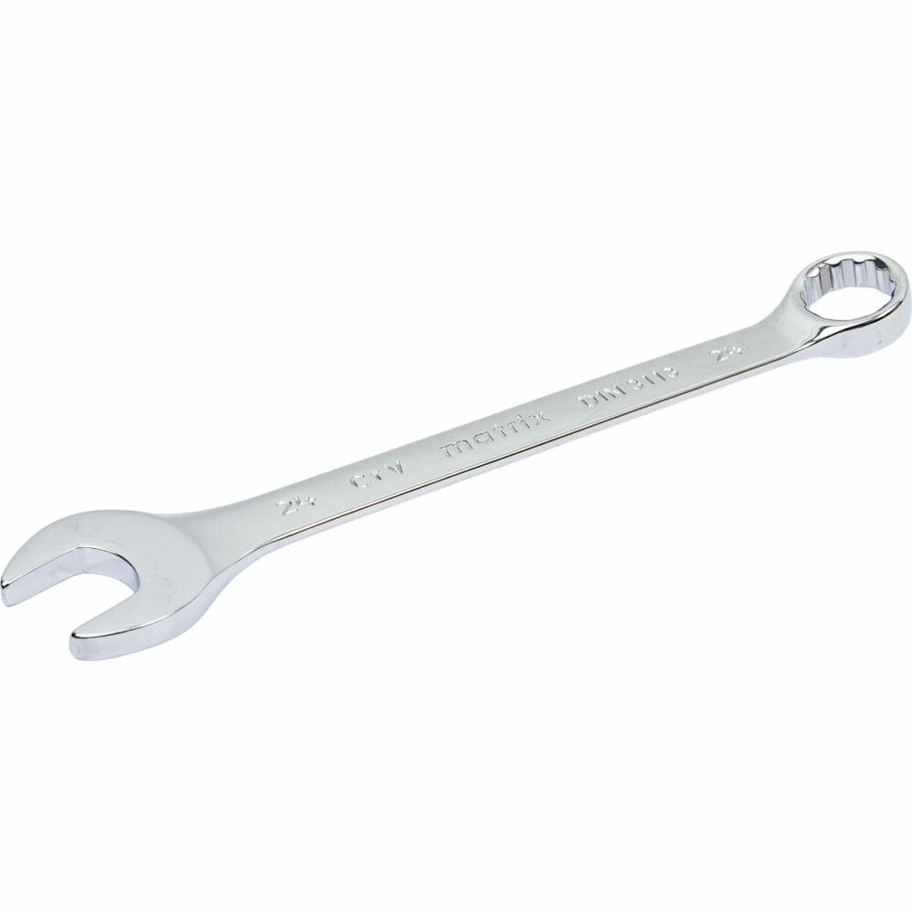 Комбинированный ключ 24 мм MATRIX 15169 с хромоникелевым покрытием из сплава CrV, 12‑гранная кольцевая головка