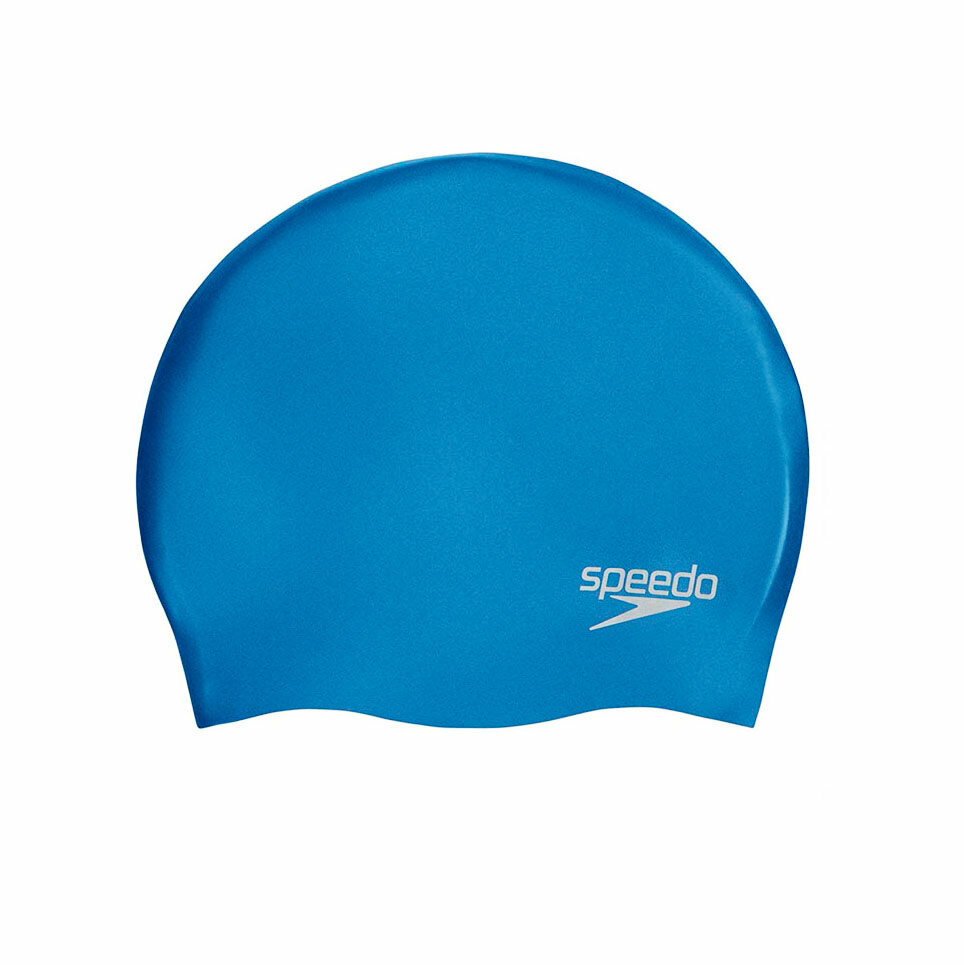 Шапочка для плавания Speedo Plain Molded Silicone Cap, 8-70984d437, ярко-синий (senior)