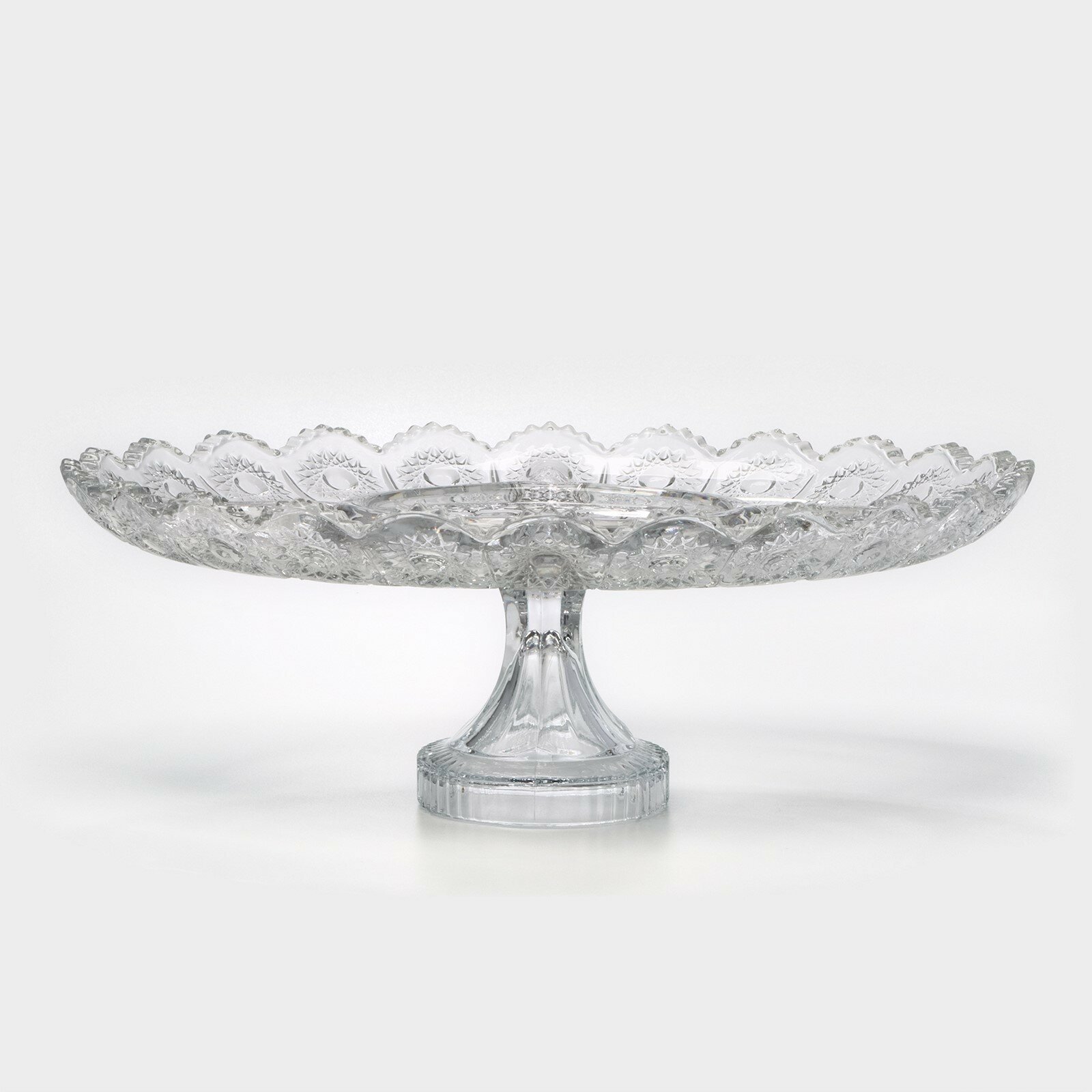 Ваза - менажница стеклянная на ножке Sakura MEY-JI, 36×23 см