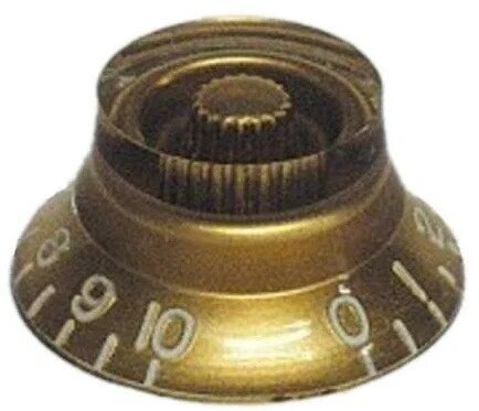 Ручка потенциометра Paxphil KSP11, Bell style, золотистая
