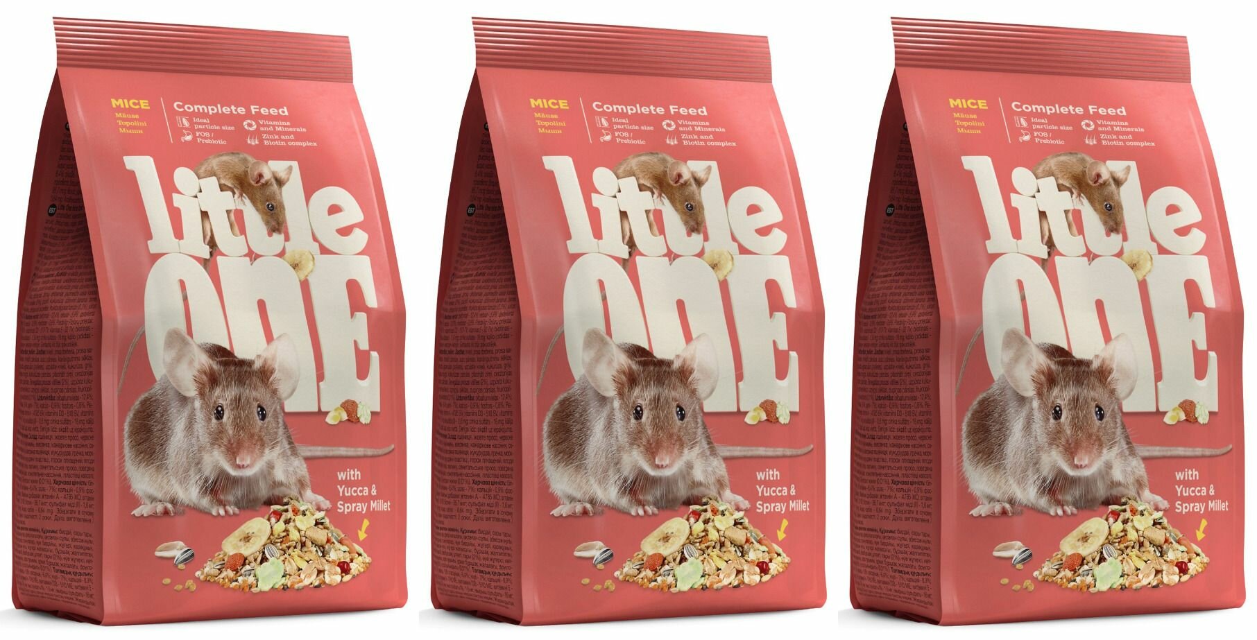 Little One Корм для мышек, 400 г, 3 уп