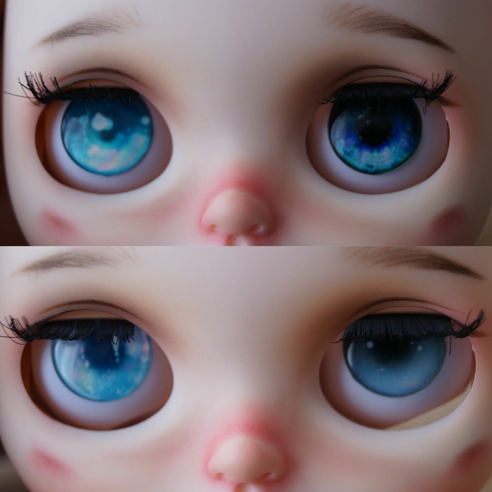 Глаза для кукол 14 мм стеклянные для Блайз