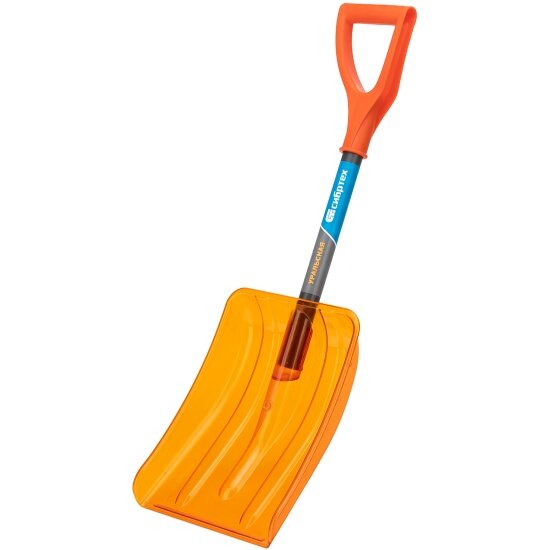 Лопата Сибртех для уборки снега поликарбонат 270х360х840 мм стальной черенок усиленная 61673