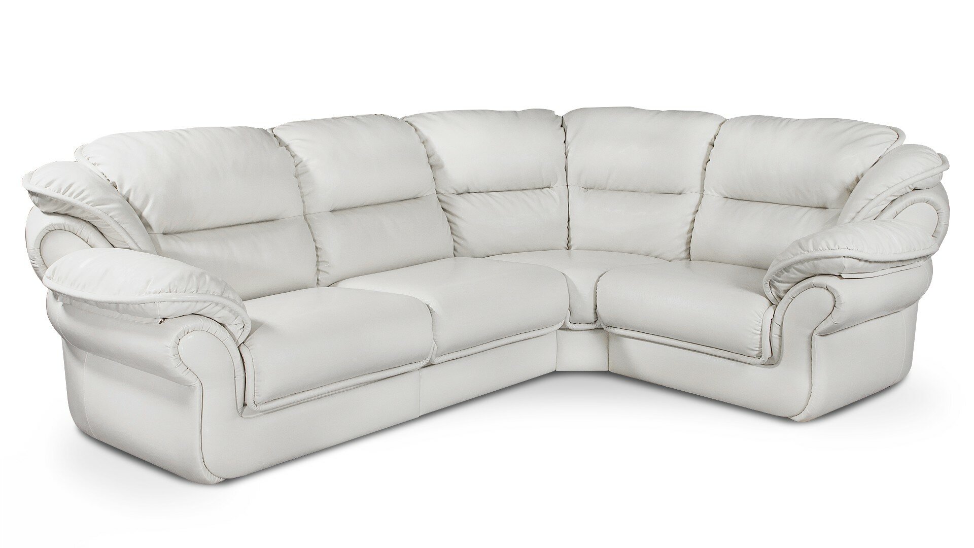 Угловой диван Адажио Madras 1003 NEW 302x221x103 см, белый , нераскладной GOODFORM