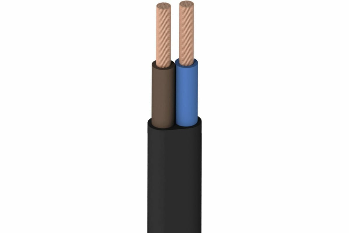 Ореол Шнур ШВВП 2х0,5 мм ГОСТ 50 м черный 00-00002601