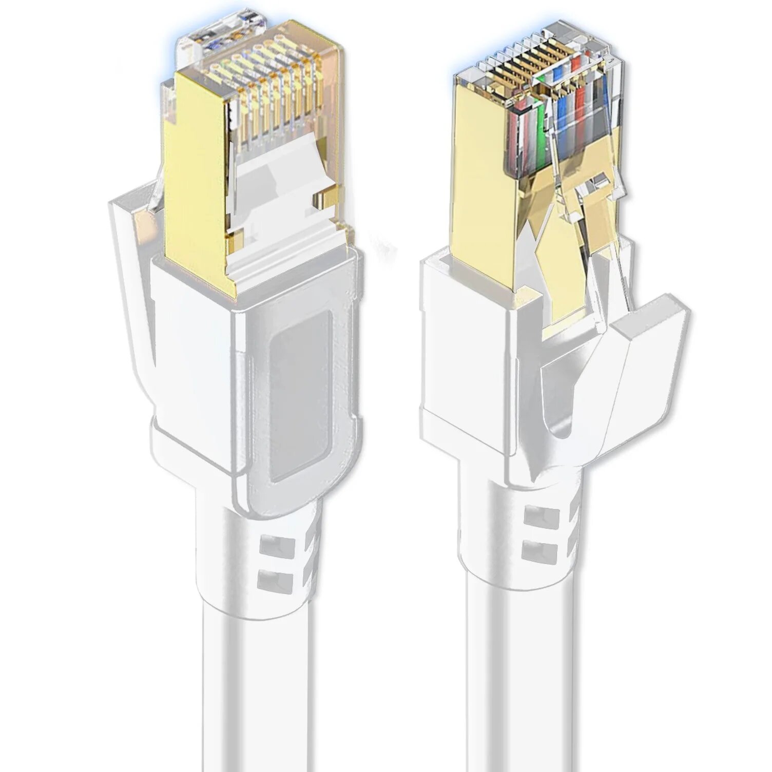 D-Sunty Ethernet-кабель Cat 8 Cat 8-White, 20 m