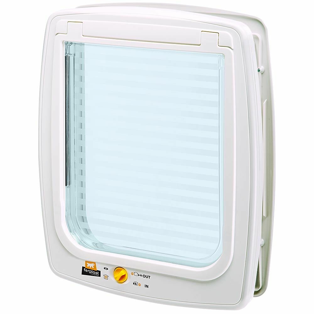 Дверца для животных Ferplast SWING 15 TUNNEL на улицу, система защиты от сквозняков, белая, 41.2х48.2 см