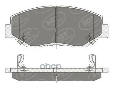 Колодка Тормозная "Sct" Honda Accord/Cr-V 2.0-2.4 01-> Перед. (В Уп. 4 Шт.) SCT арт. SP354