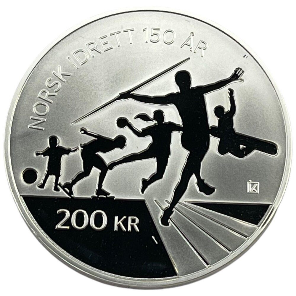 Норвегия 200 крон 2011 г. (150 лет норвежскому олимпийскому комитету) (Proof)