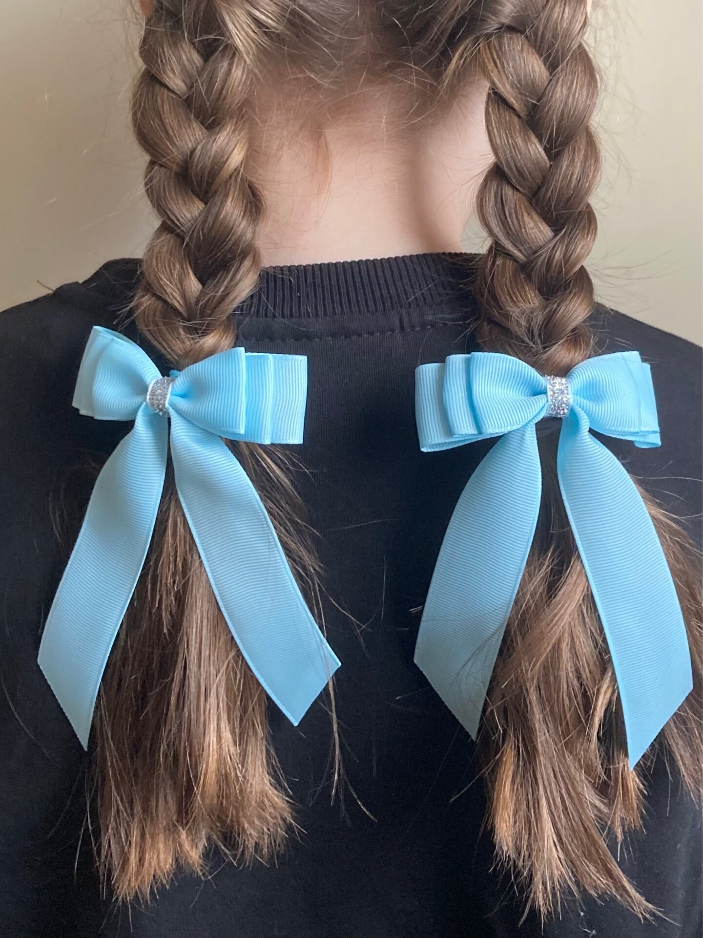 Бант на резинке MALETOK 2 шт, цвет светло-голубой