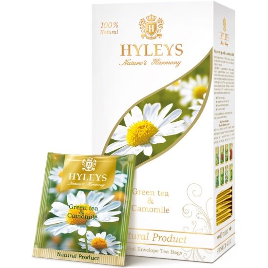 Чай зеленый Hyleys Хэйлис () "Гармония Природы" с ромашкой 25 пакетиков