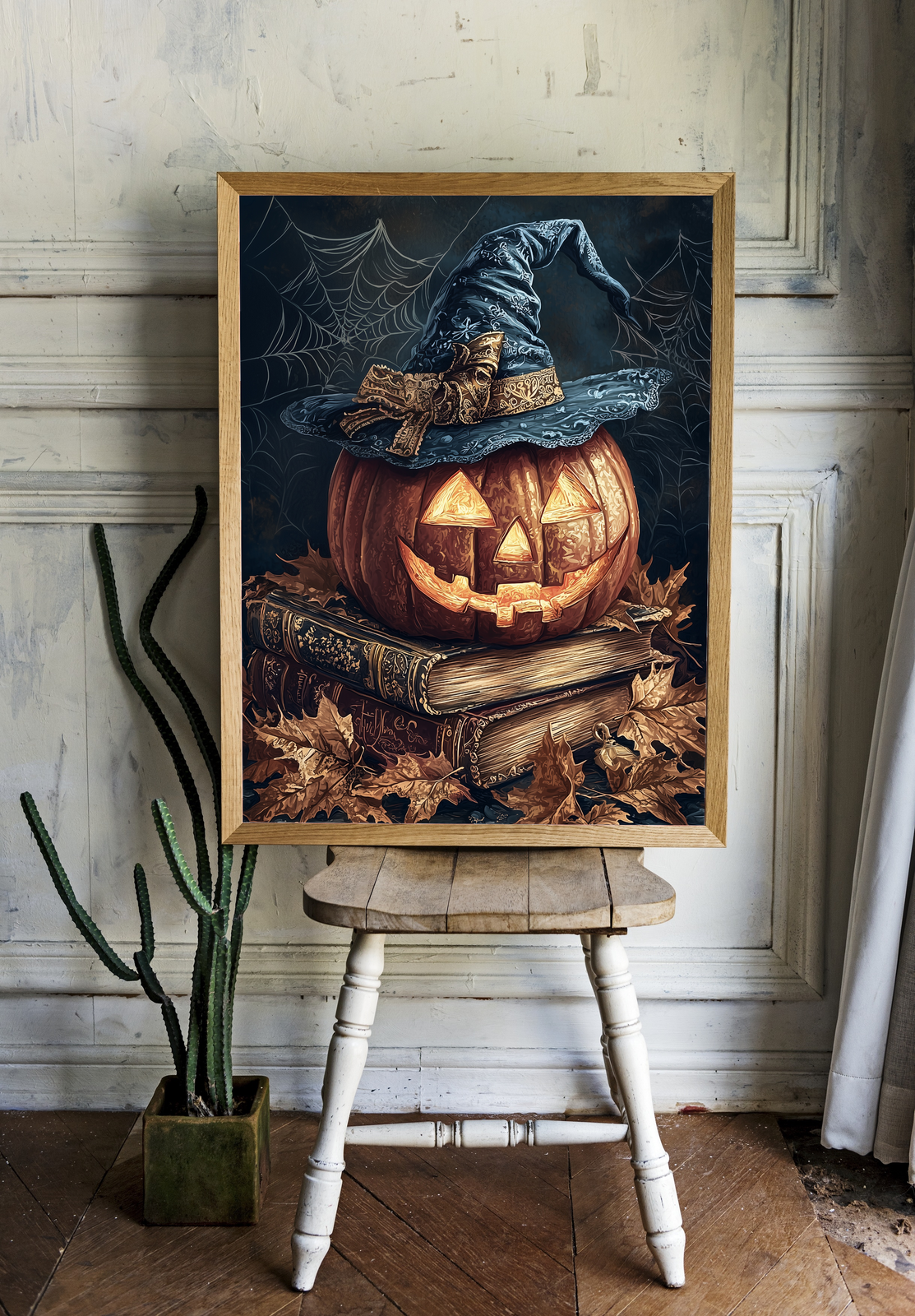 Постер "Тыква в шляпе ведьмы" 40x50 см в подарочном тубусе