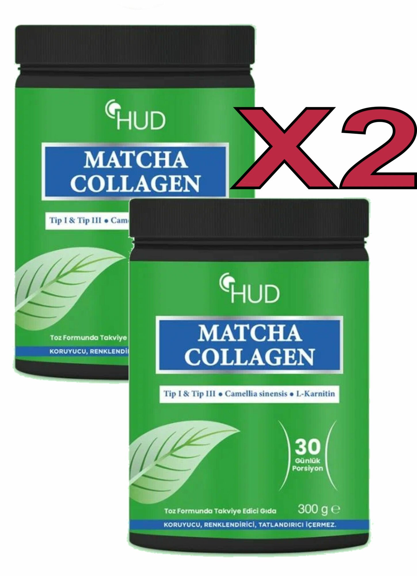 БАД DESTEK «Хад Матча», коллаген с чаем матча, 600 г, 300 г х 2 шт