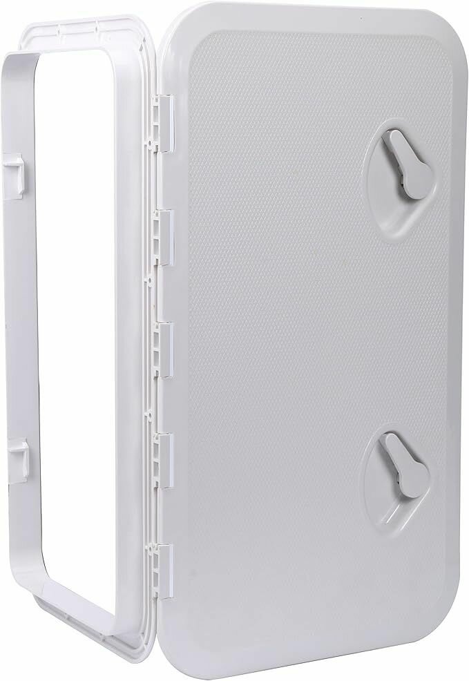 Люк белый технологический, палубный люк для лодок 353 х 606 мм