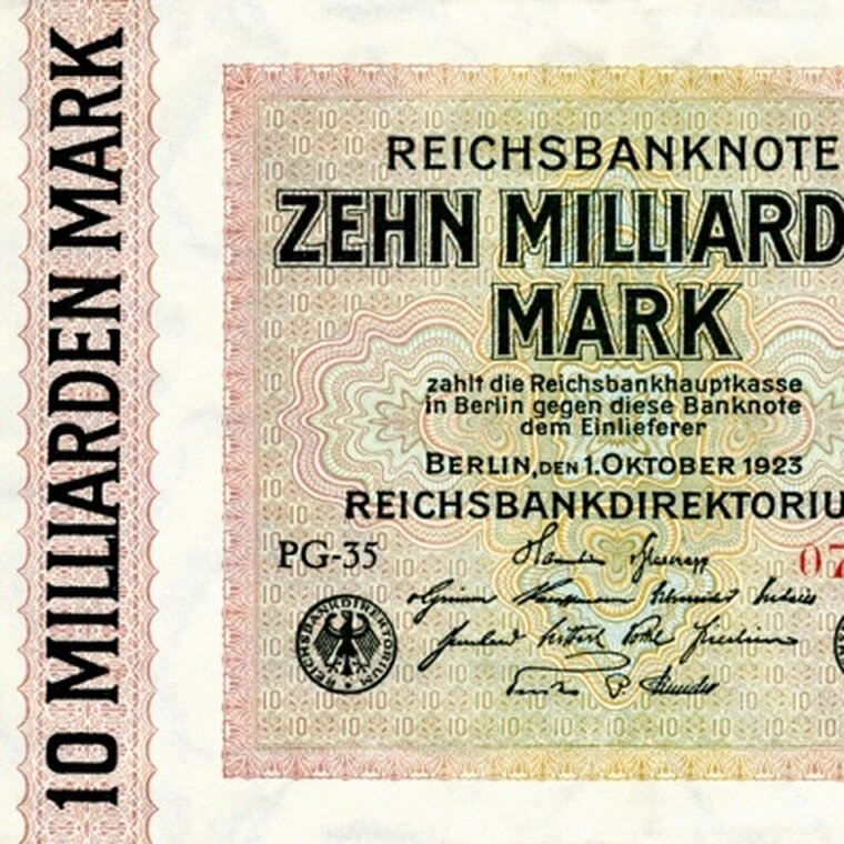 10 миллиардов марок 1923 Германское Государство, сувенирная копия, банкноты и купюры редкие коллекционные