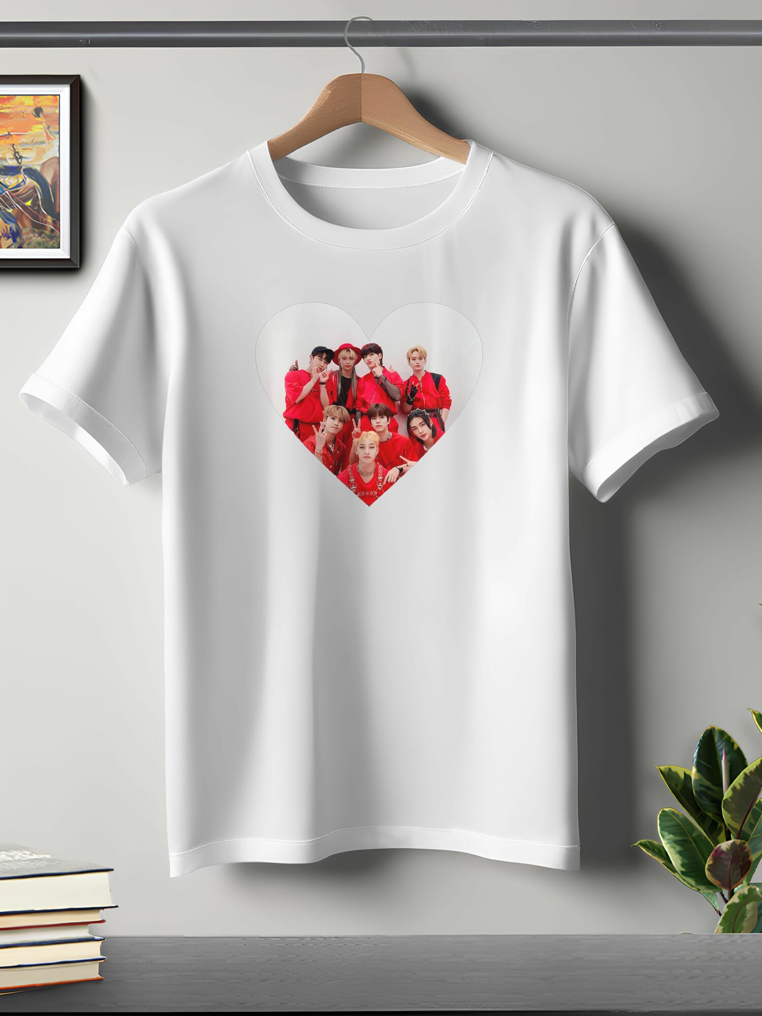 Футболка  Детская ONEQ 128 (8-9) размер с принтом Stray Kids, белая