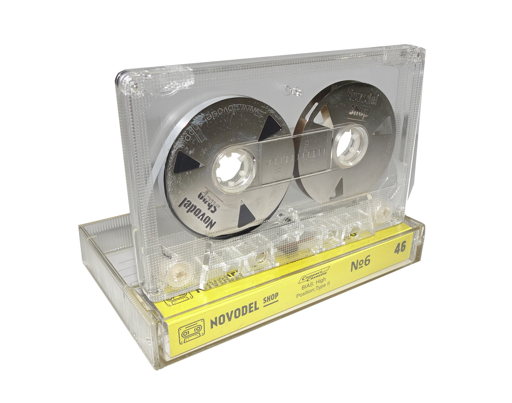 Аудиокассета "Novodel Shop №6"c серебристыми катушками