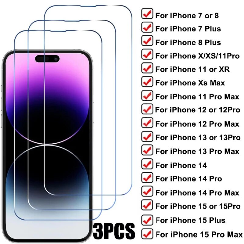Защитное стекло 3 шт. для iPhone 13 Pro Max