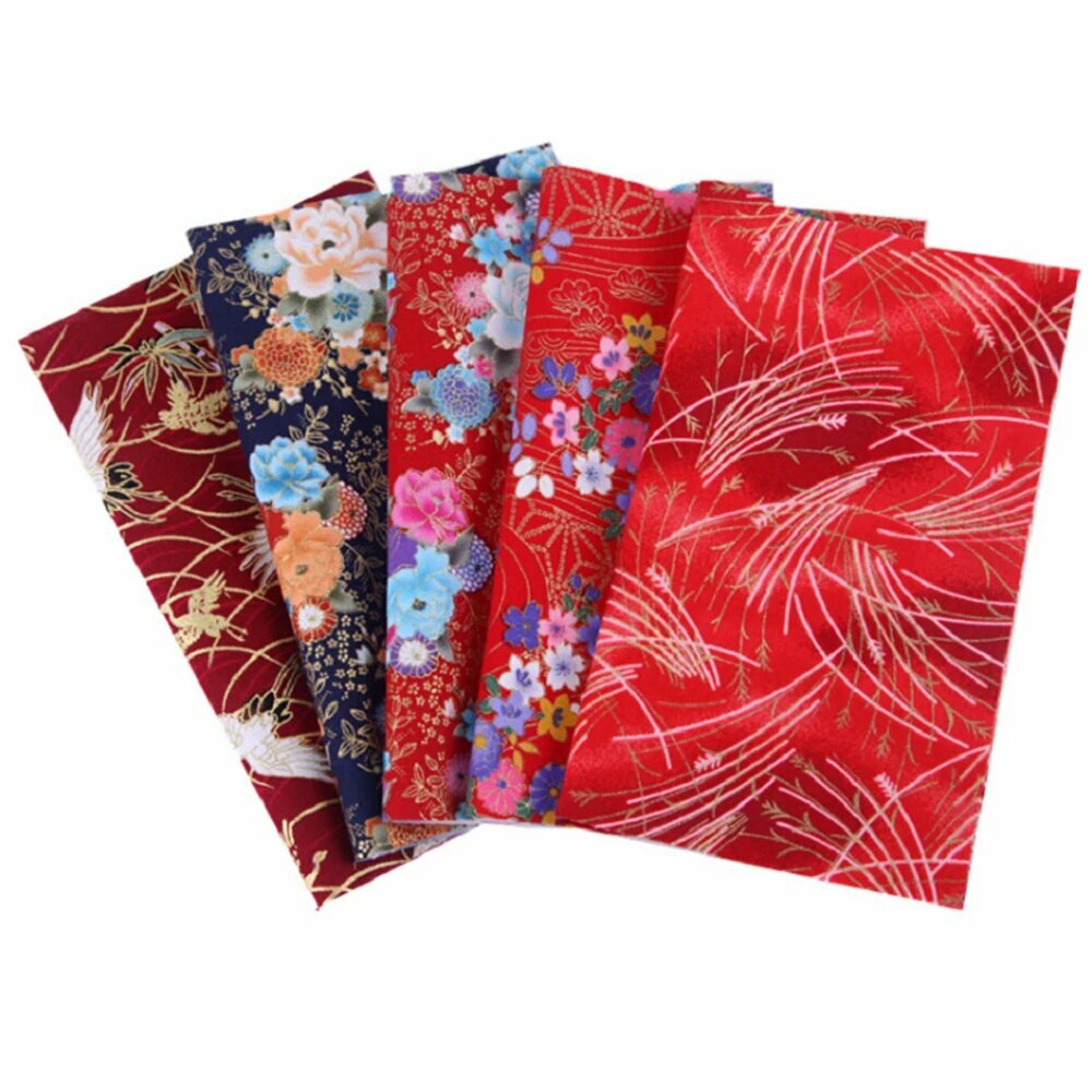 Набор тканевых квадратов TERAMILA, хлопок, японский стиль Красный, TJ-05