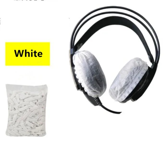 100 шт. нетканые наушники, одноразовые гигиенические амбушюры, замена для большинства наушников с амбушюрами 8,5 ~ 11 см